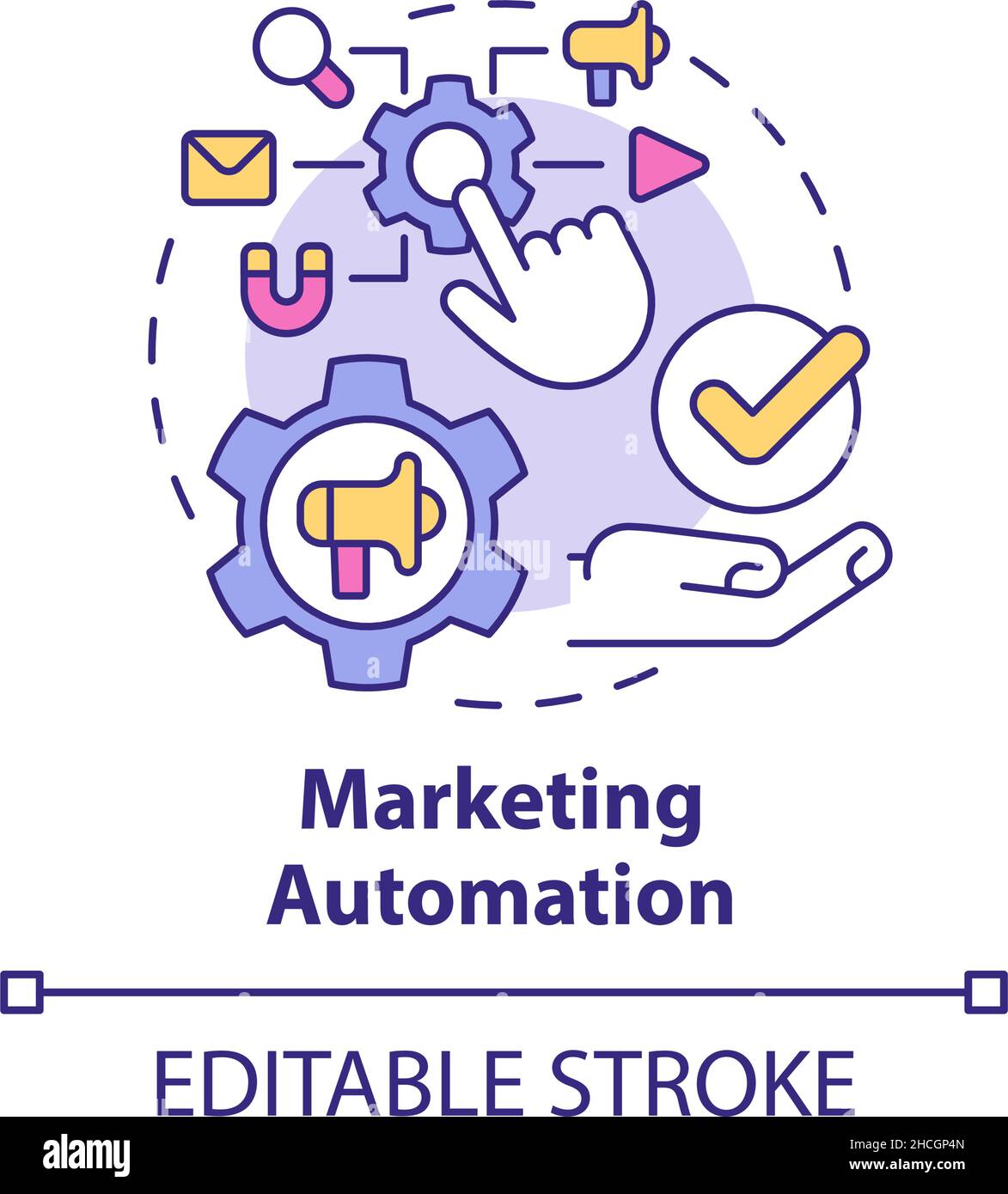 Marketing automation concept icon Stock Vector Image & Art - Alamy