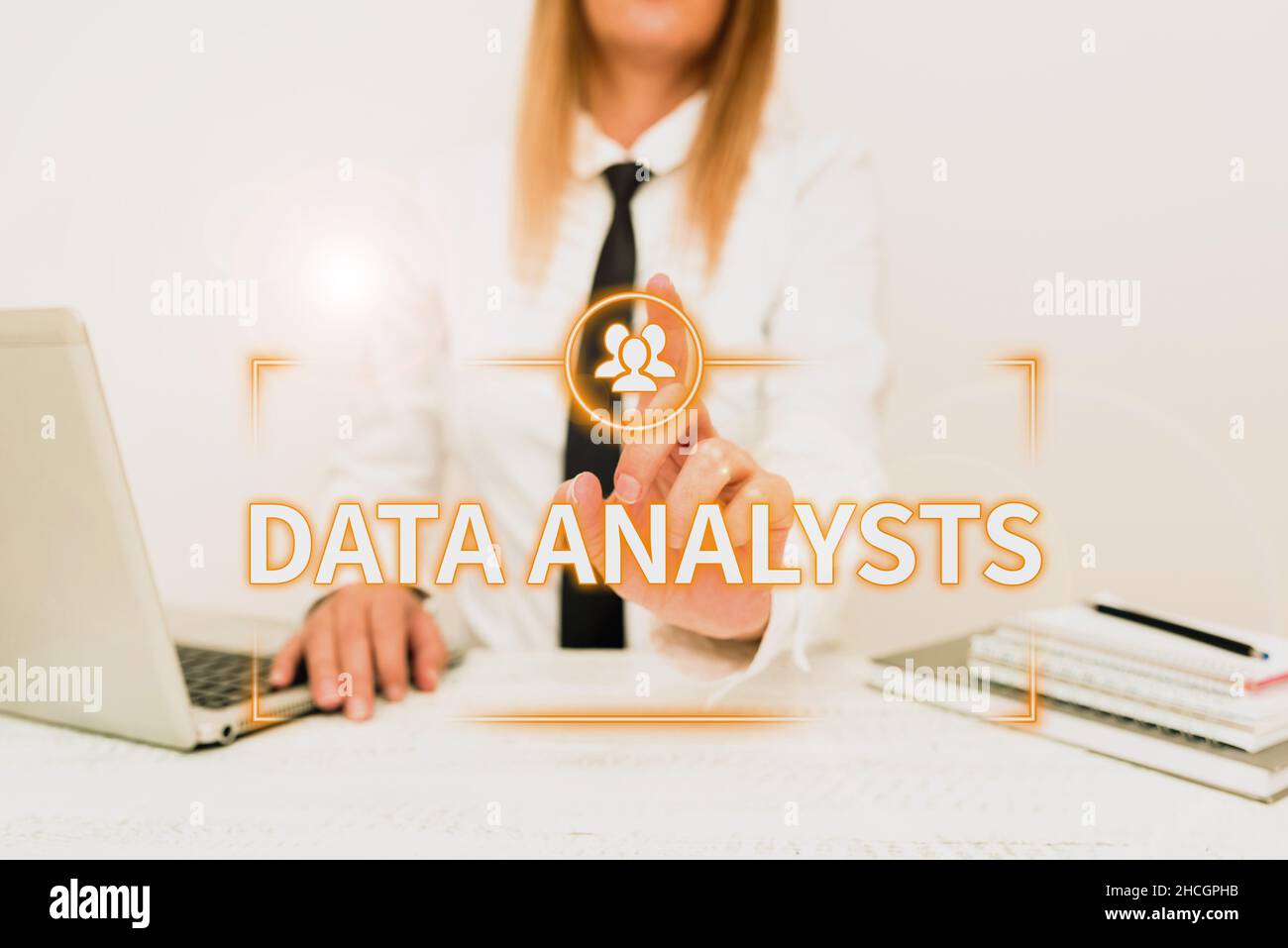 Text showing inspiration Data Analysts. Internet Concept Programmer Design and Create Report ...