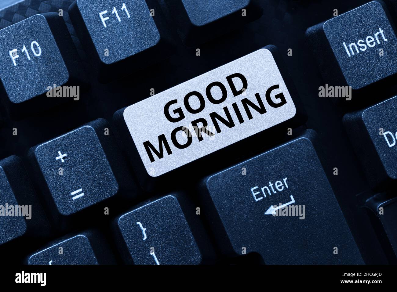 Writing displaying text Good Morning. Business overview A conventional ...