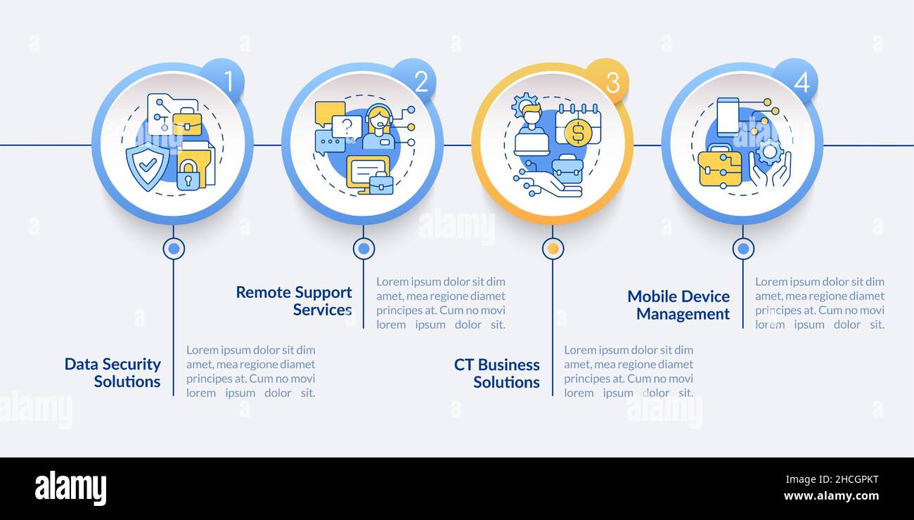 Computer services for business circle infographic template Stock Vector ...