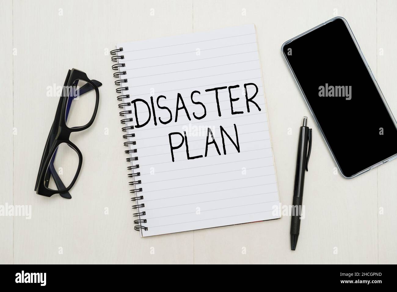 Hand writing sign Disaster Plan. Business concept Respond to Emergency ...