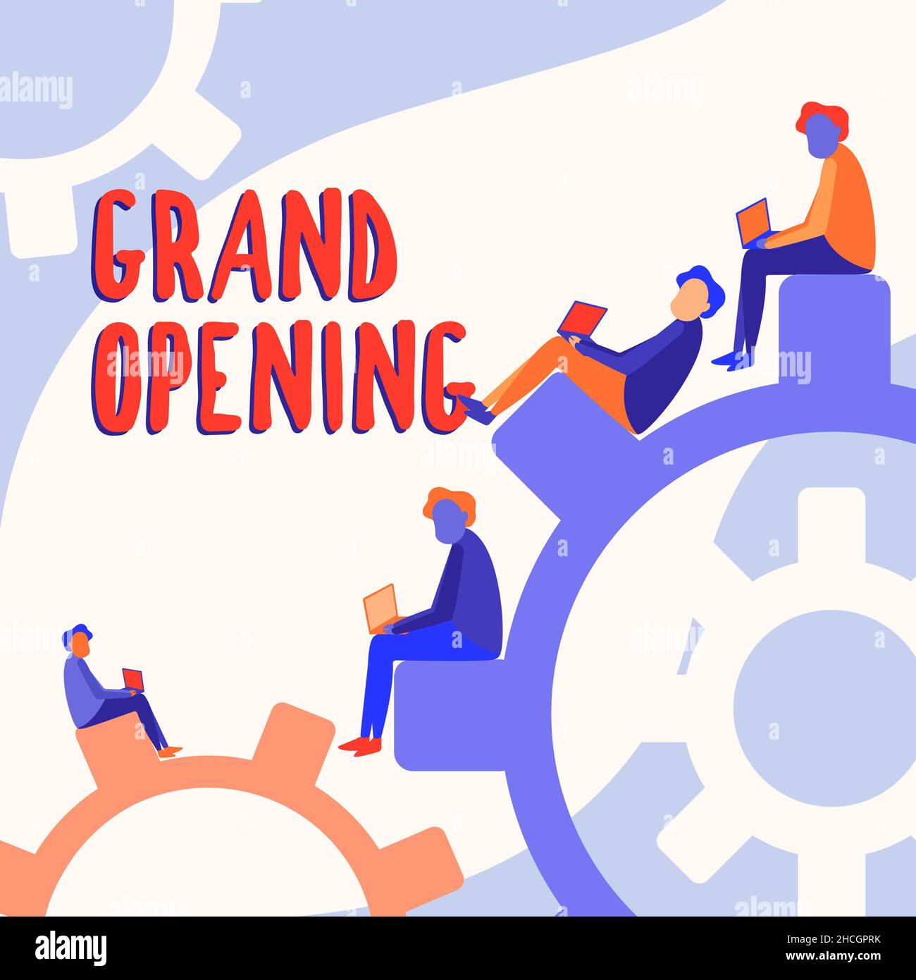 Sign displaying Grand Opening. Business approach Ribbon Cutting New ...