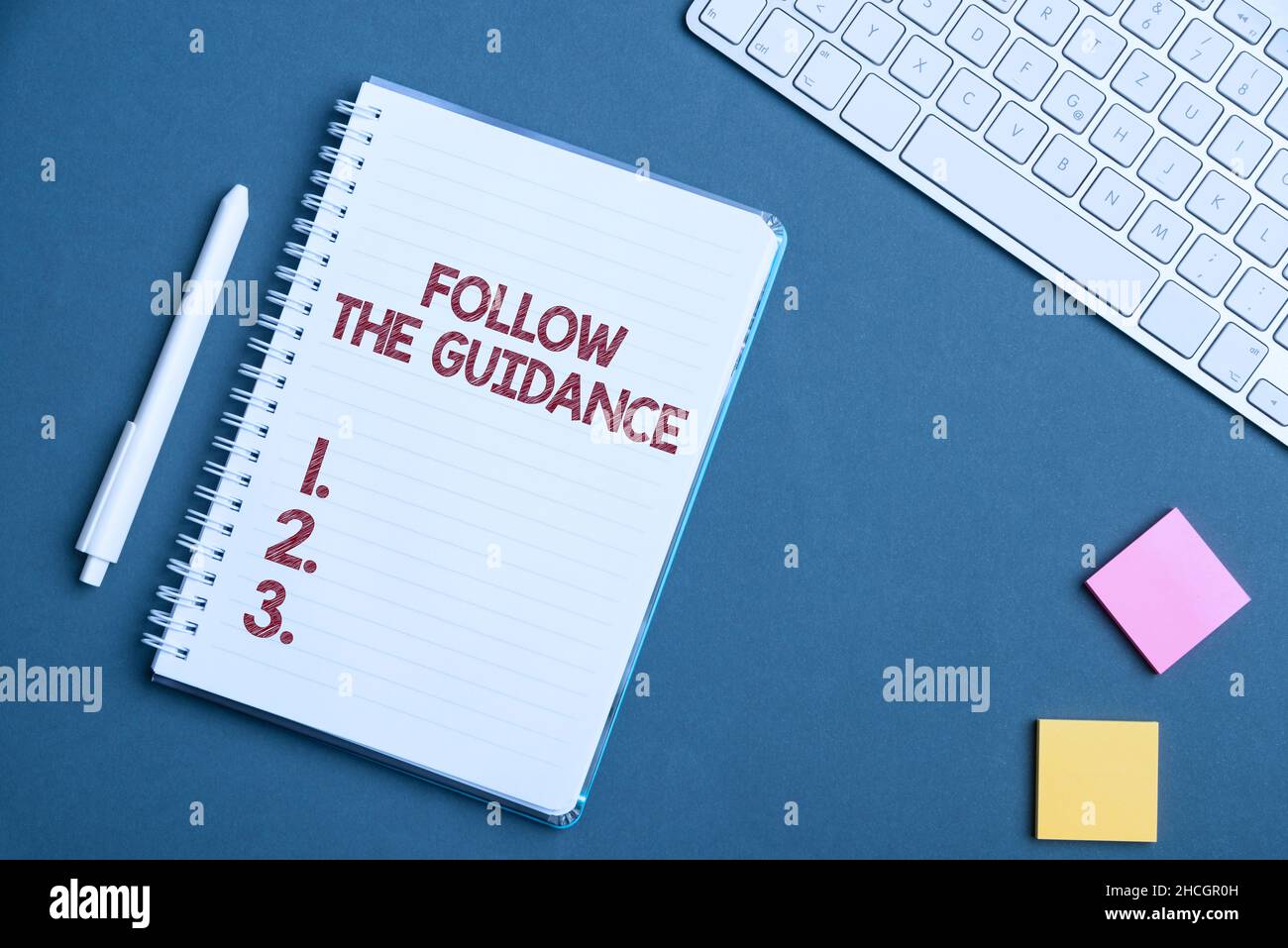 Text sign showing Follow The Guidance. Business overview controlling a ...