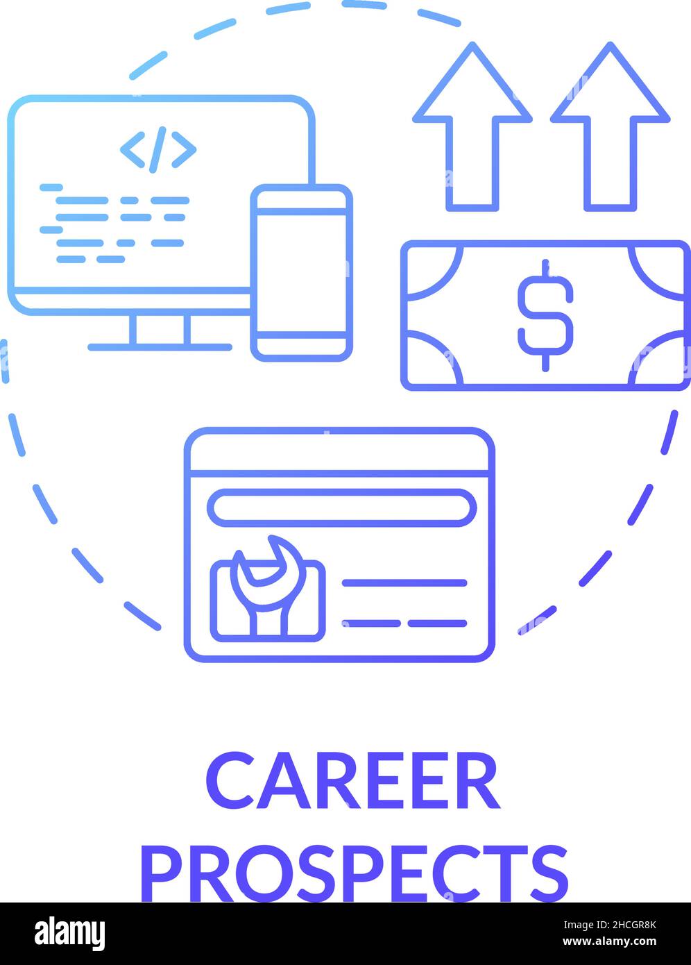 Career prospects blue gradient concept icon Stock Vector Image & Art ...