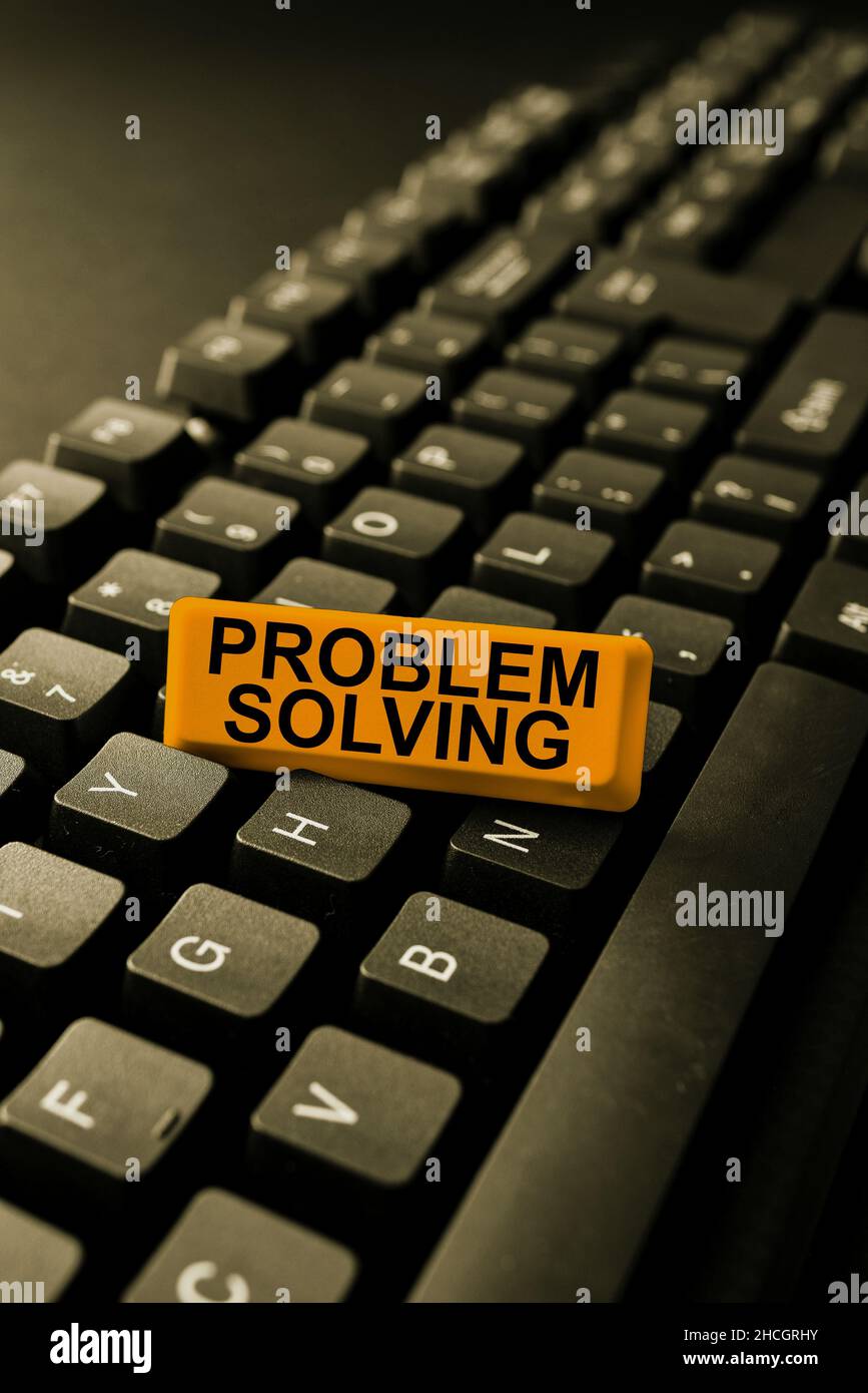 Inspiration showing sign Problem Solving. Business approach having a good capability of finding ...