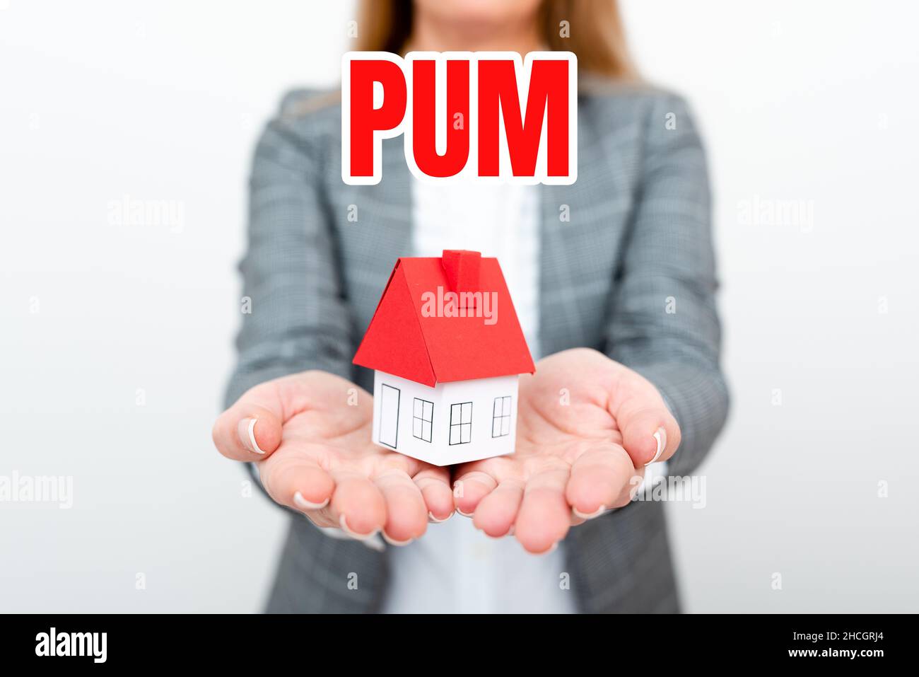 Text caption presenting Pum. Conceptual photo unwanted change that can ...