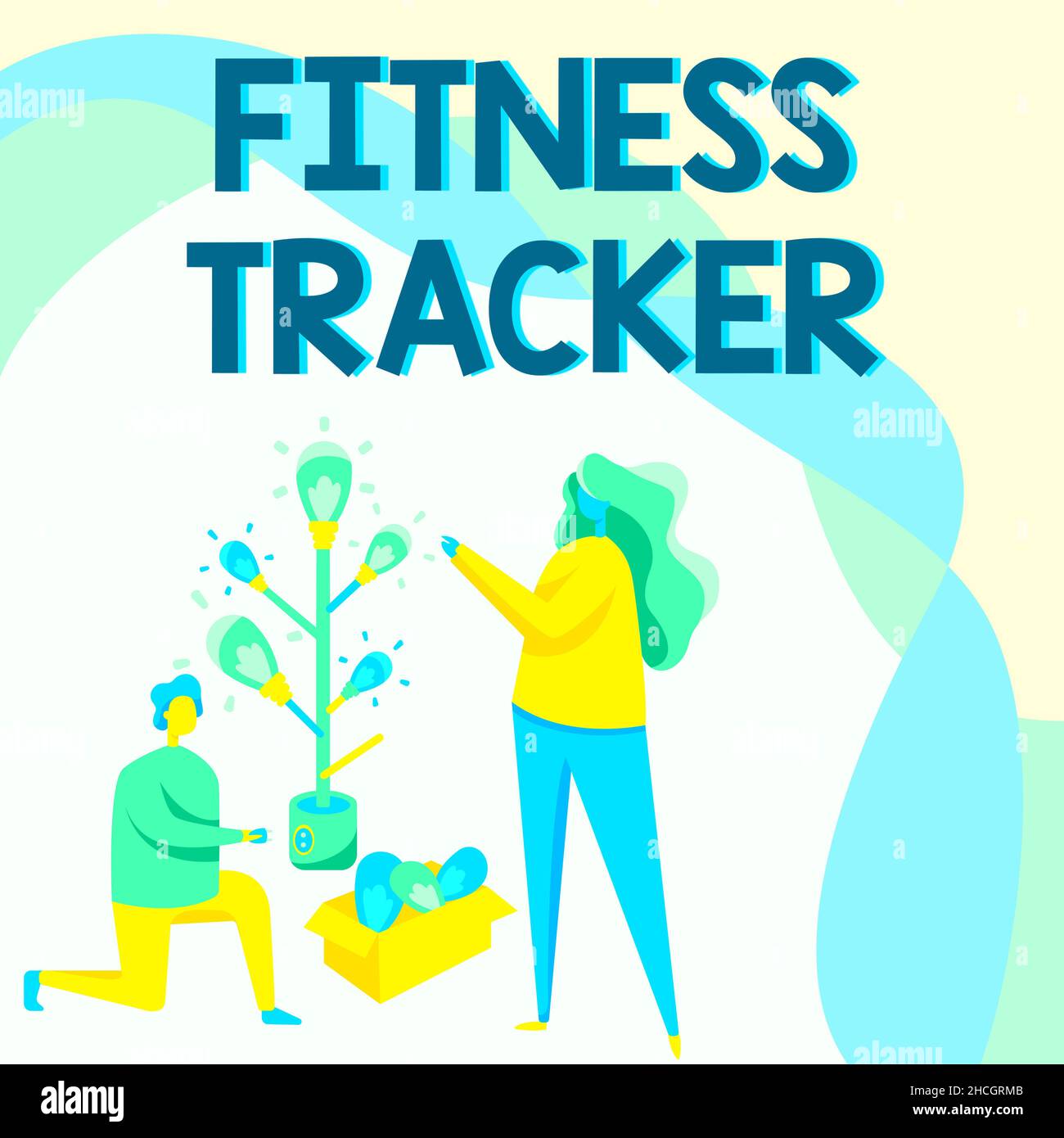 Writing Displaying Text Fitness Tracker Word Written On A Monitoring Device That Records Any