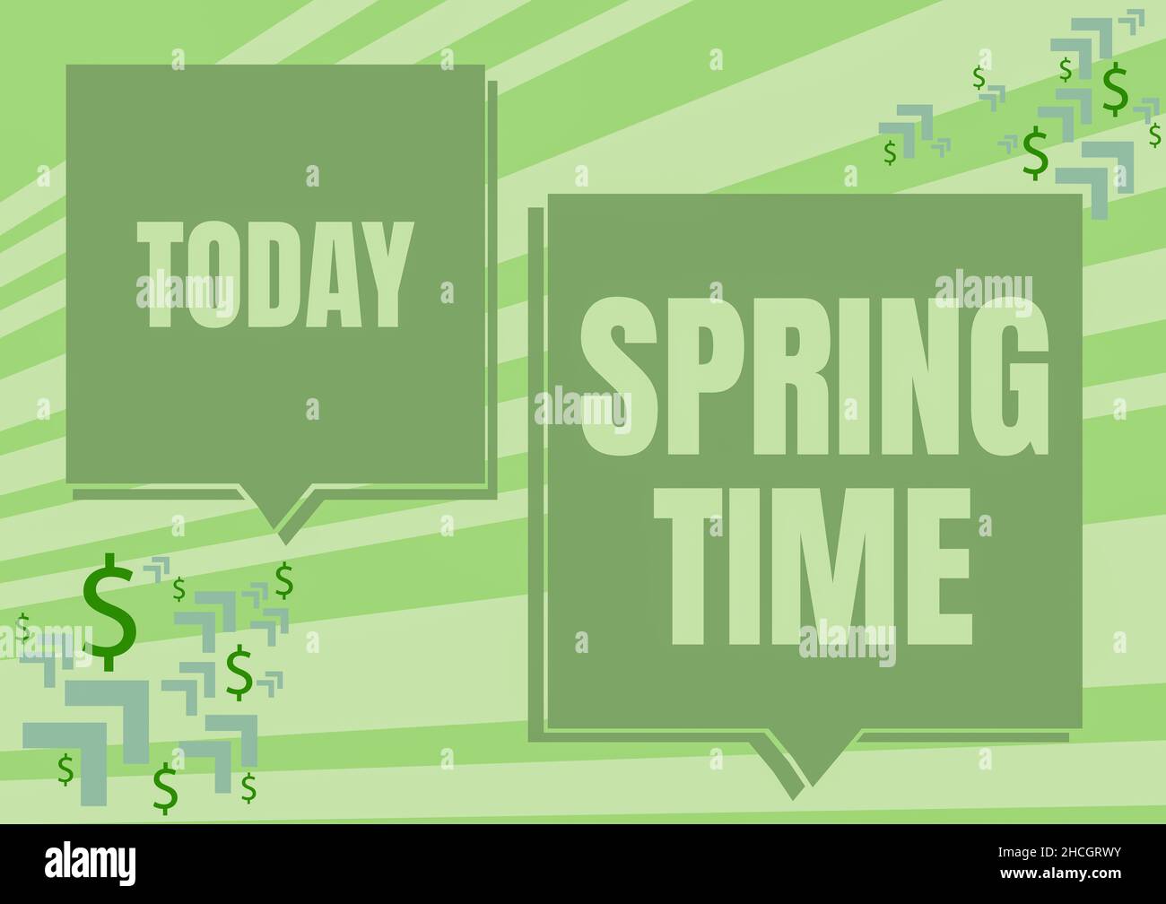 Sign displaying Spring Time. Concept meaning temperate season of the ...