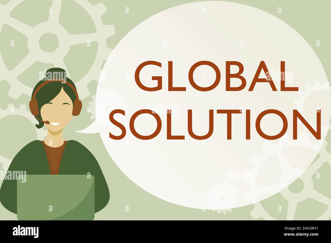 Text showing inspiration Global Solution. Business concept prototypes ...