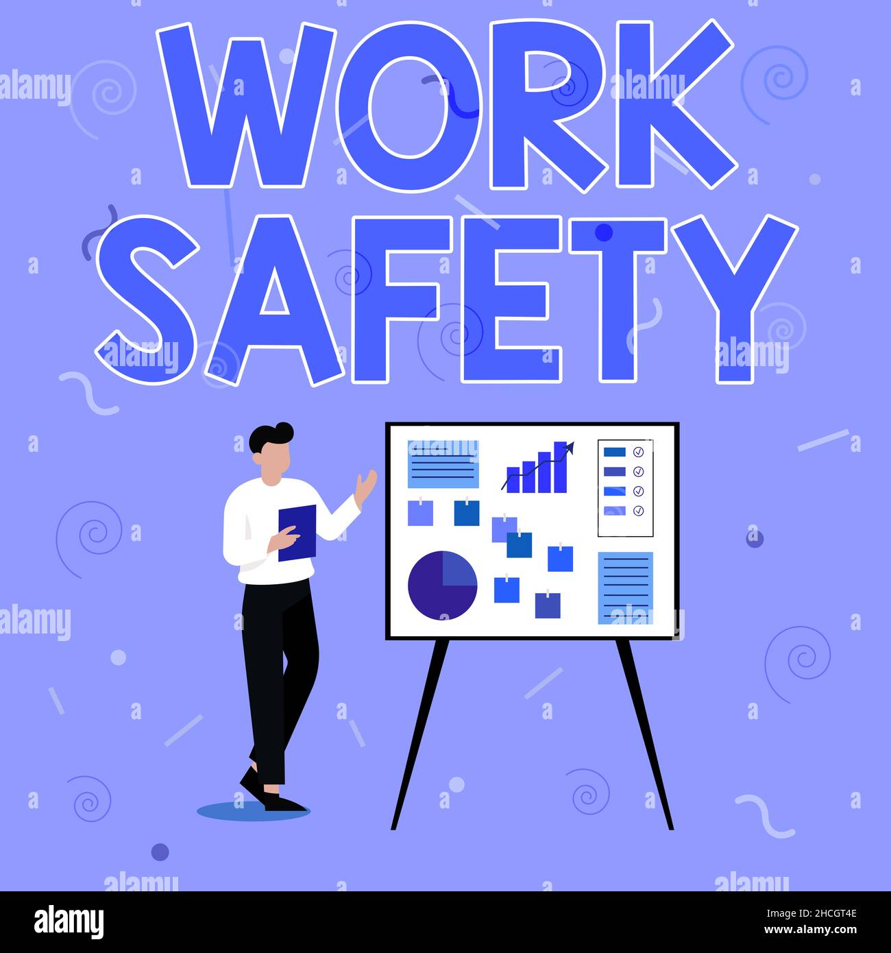 Text showing inspiration Work Safety. Business showcase preventive ...