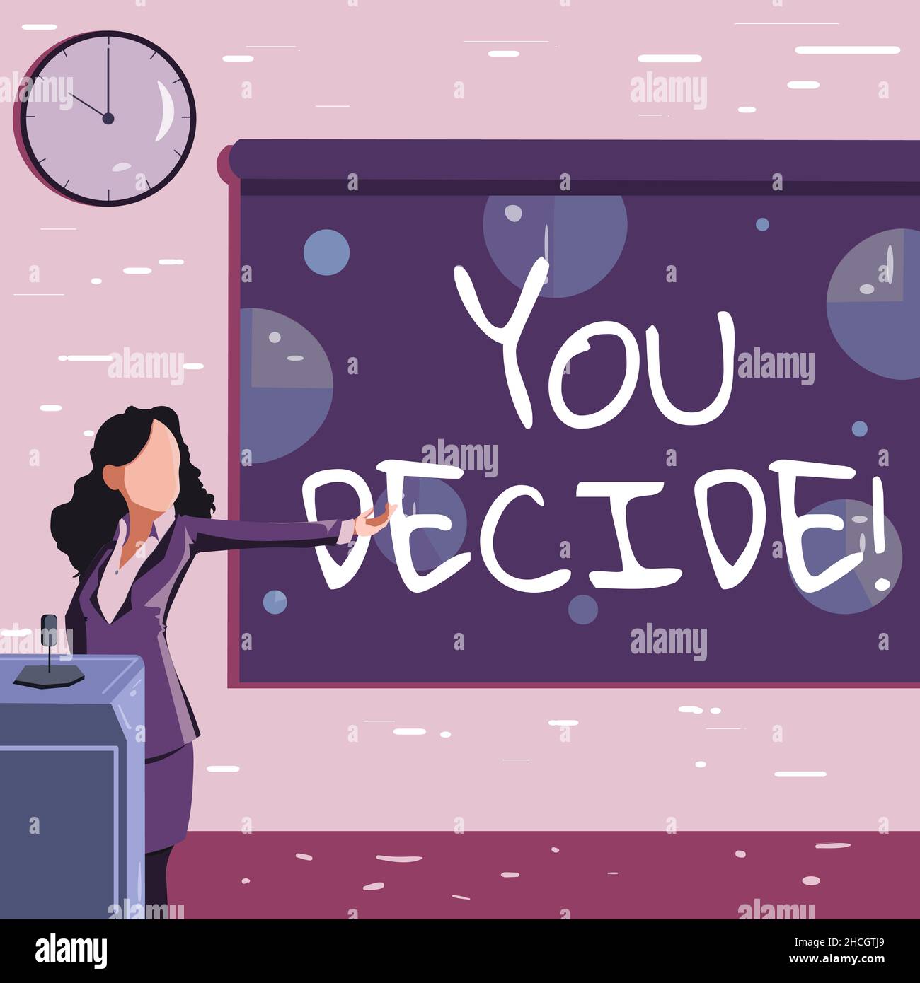 Hand writing sign You Decide. Business idea giving a chance to somebody ...