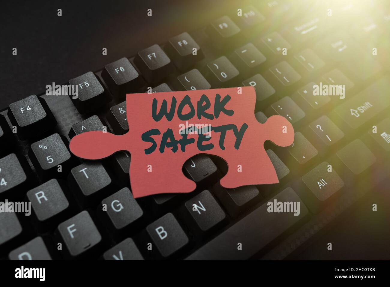 Text caption presenting Work Safety. Business showcase preventive ...