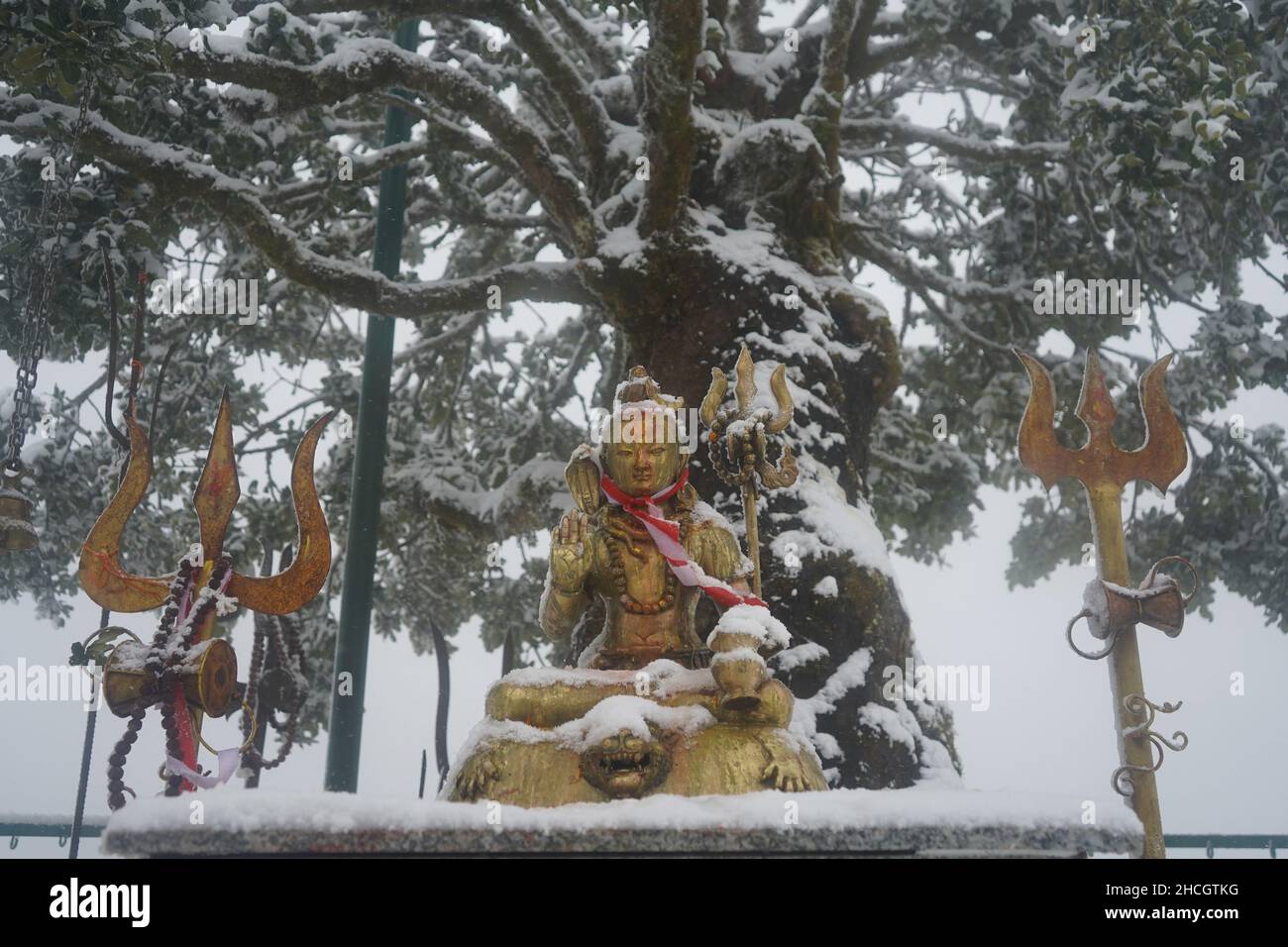 December 29, 2021, Kathmandu, NE, Nepal: A statue of Lord Shiva is ...