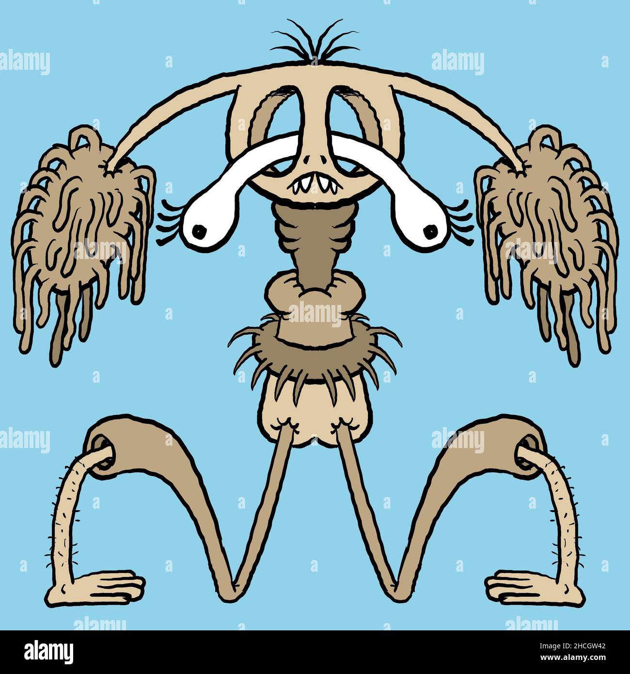 Cartoon illustration character monsters design Stock Photo - Alamy