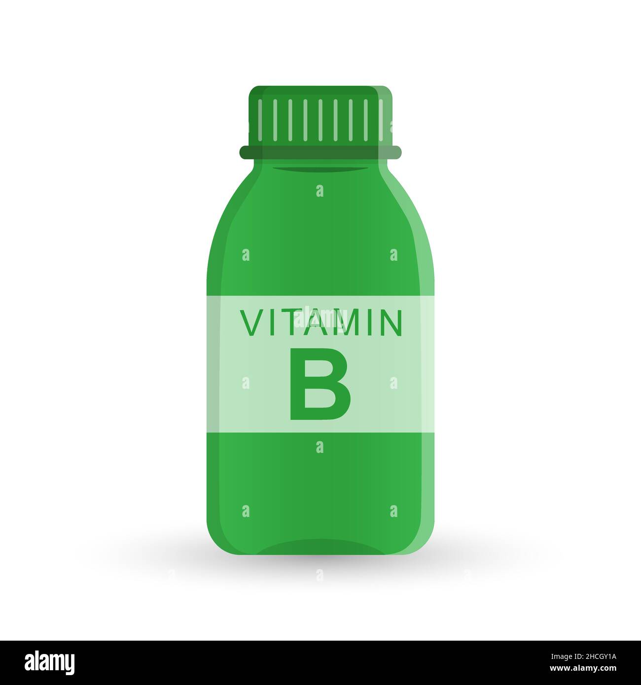 bottle of vitamin B. Medicine. medical preparations. Flat style Stock ...