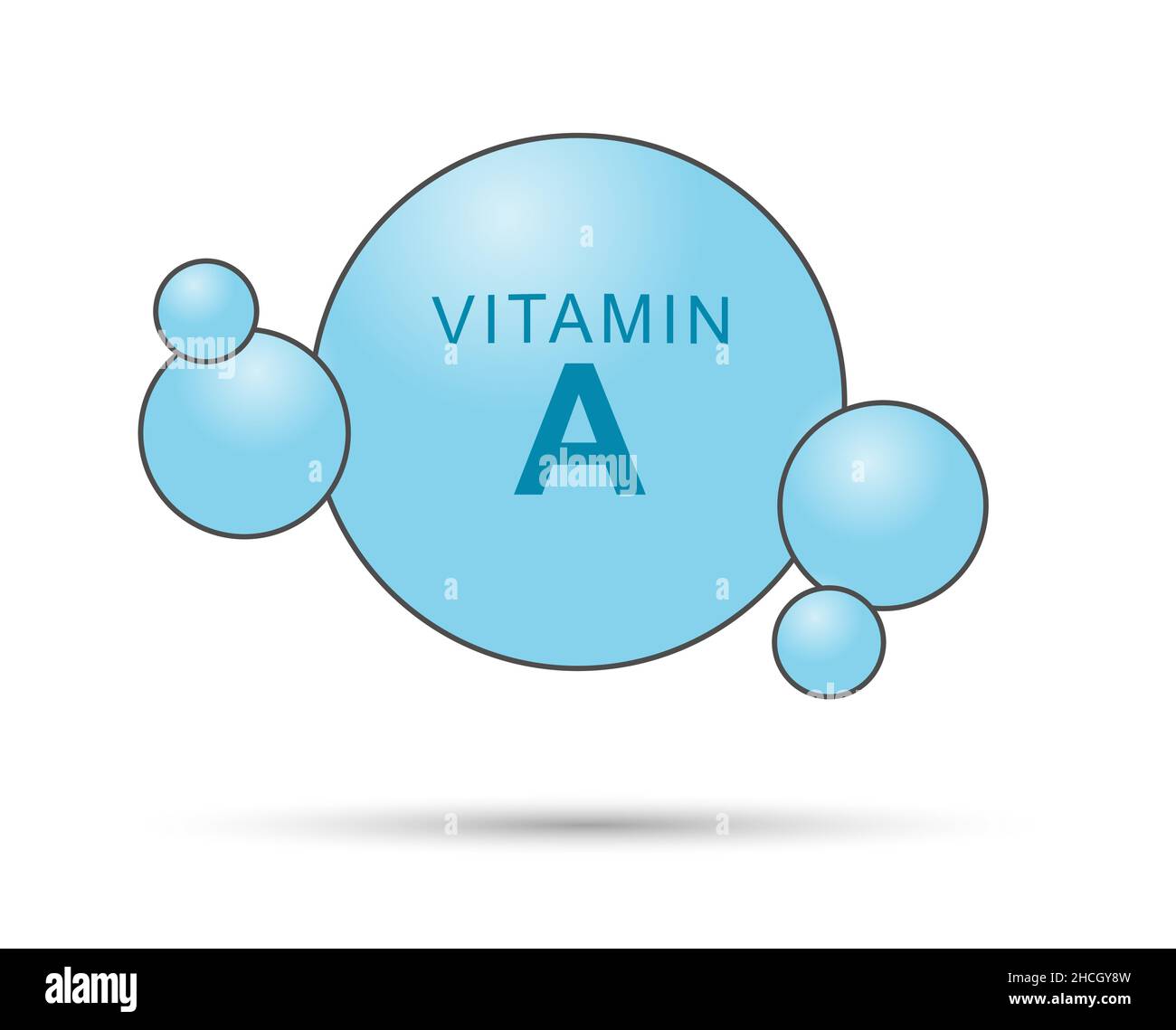 Vitamin A icon. A conditional image of a vitamin for a thematic design ...