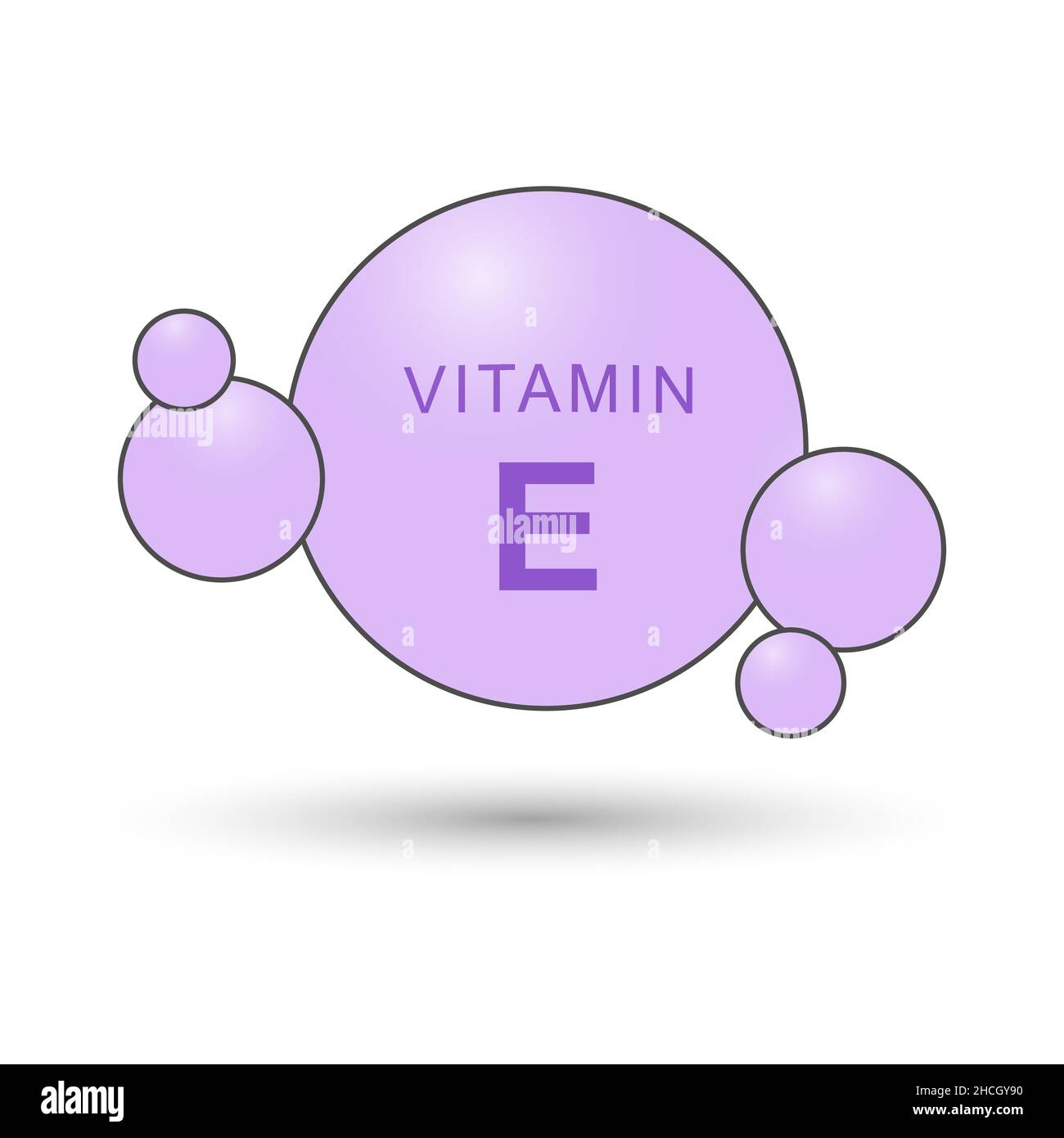 Vitamin E icon. A conditional image of a vitamin for a thematic design ...