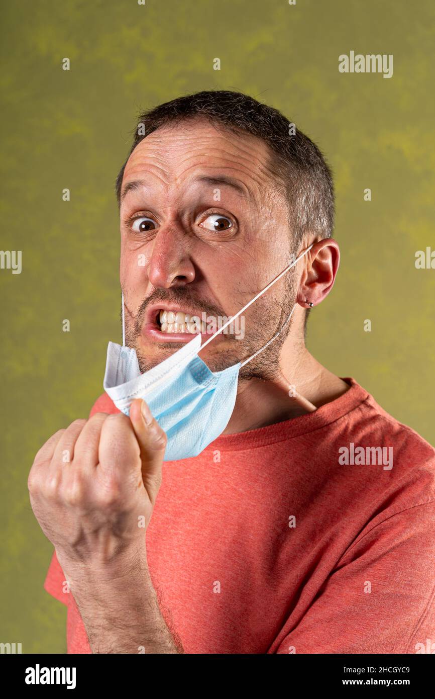 Anger mask hi-res stock photography and images - Alamy