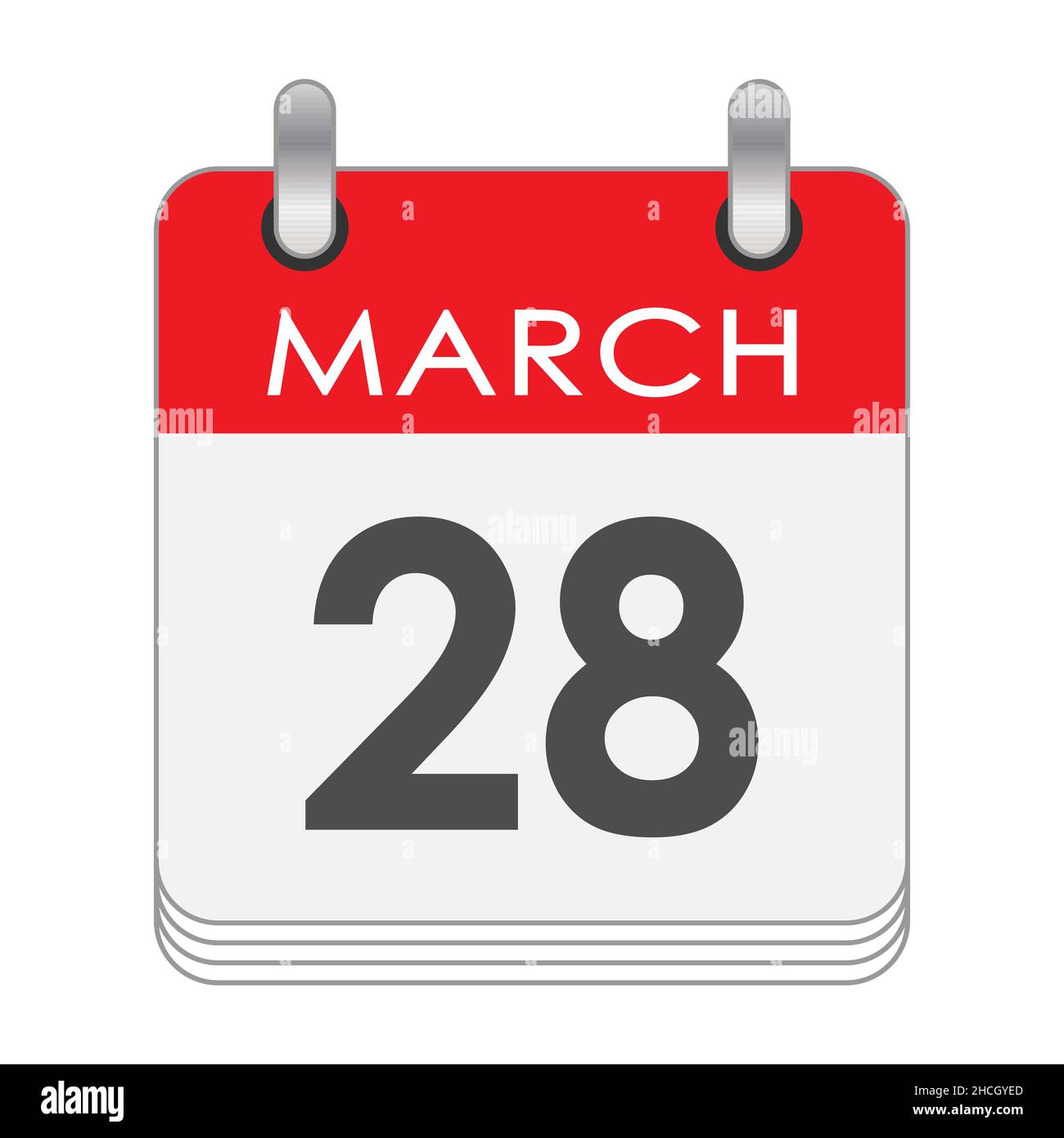 28 march icon Cut Out Stock Images & Pictures - Alamy
