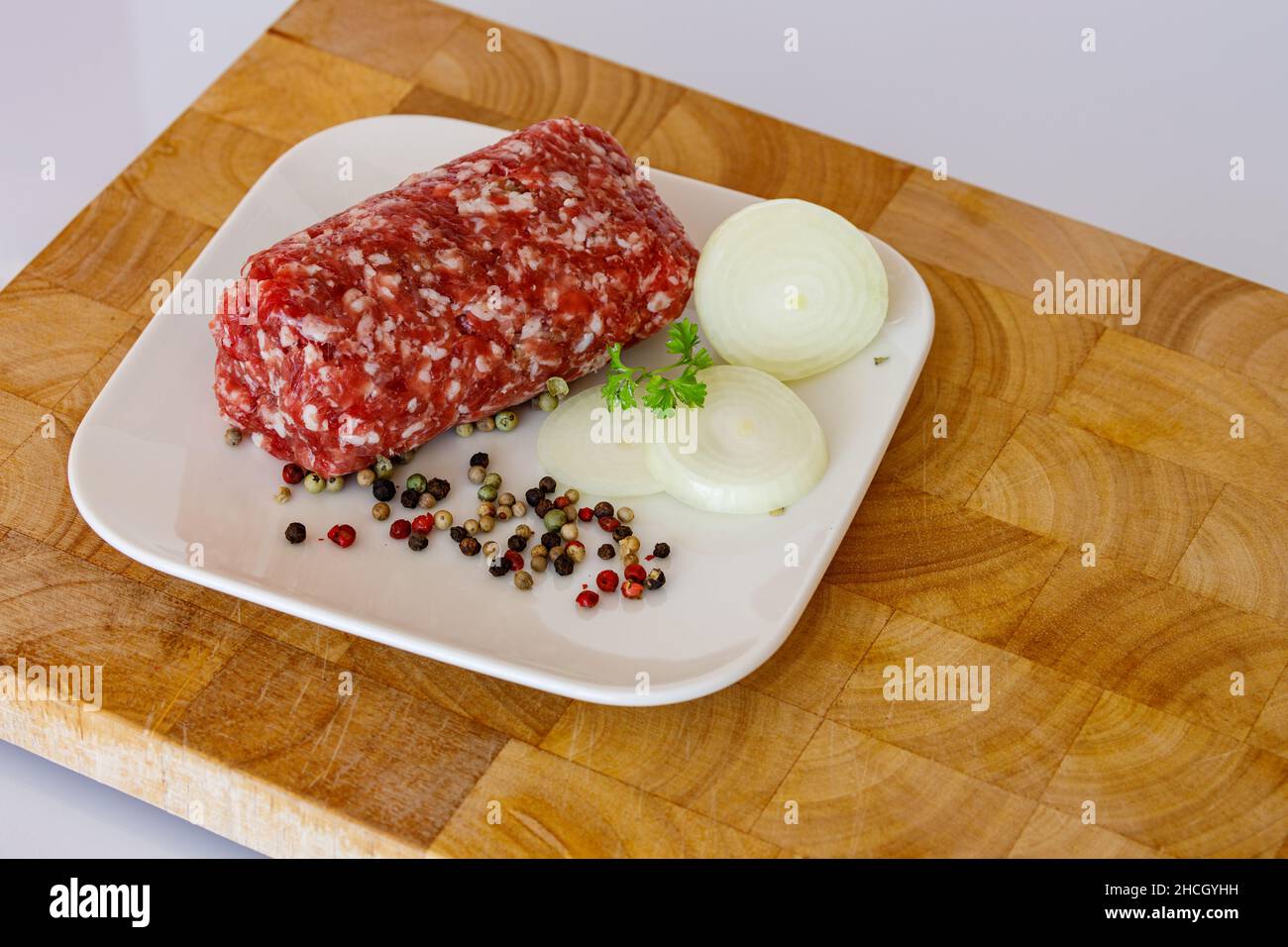 Fresh minced pork meat from the butchery Stock Photo - Alamy