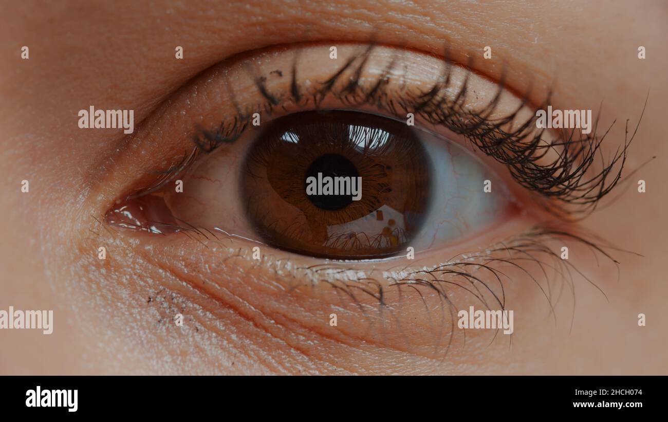 Close up blinking human eye hi-res stock photography and images - Alamy