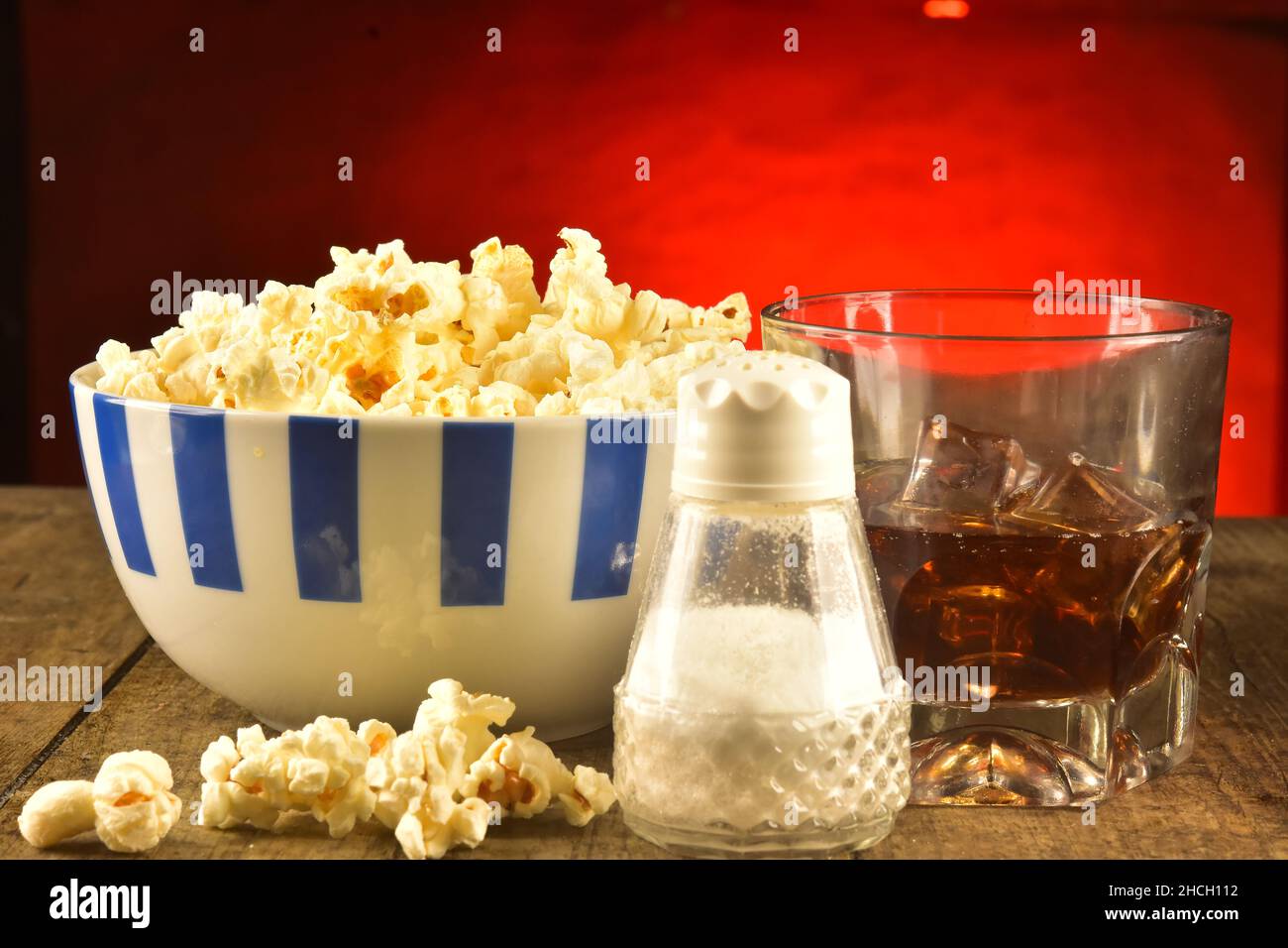 Still life popcorn with coke Stock Photo - Alamy