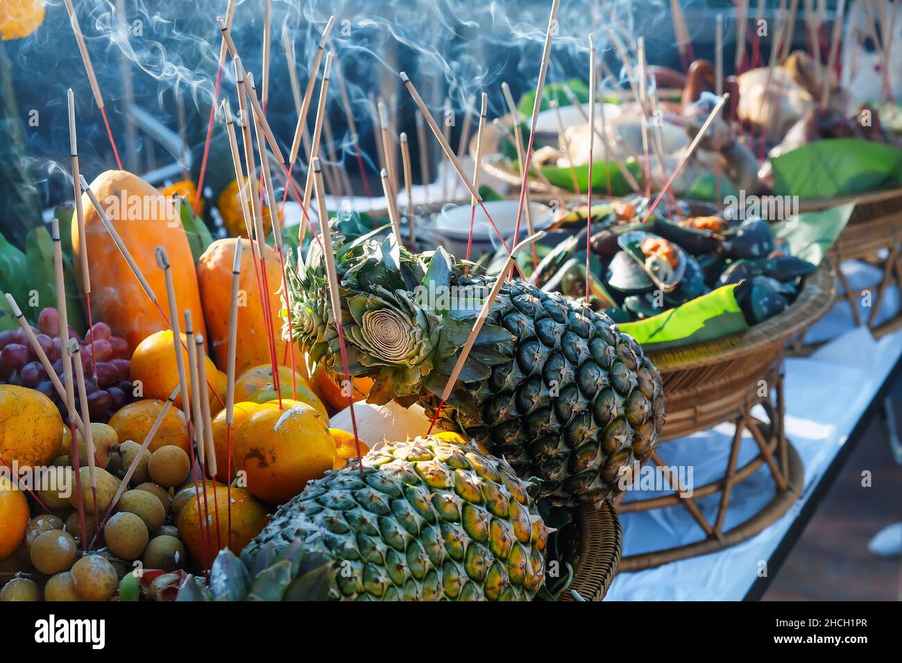 Offer sacrifices to one's anxestors, Close up Image of Sacrificial ...