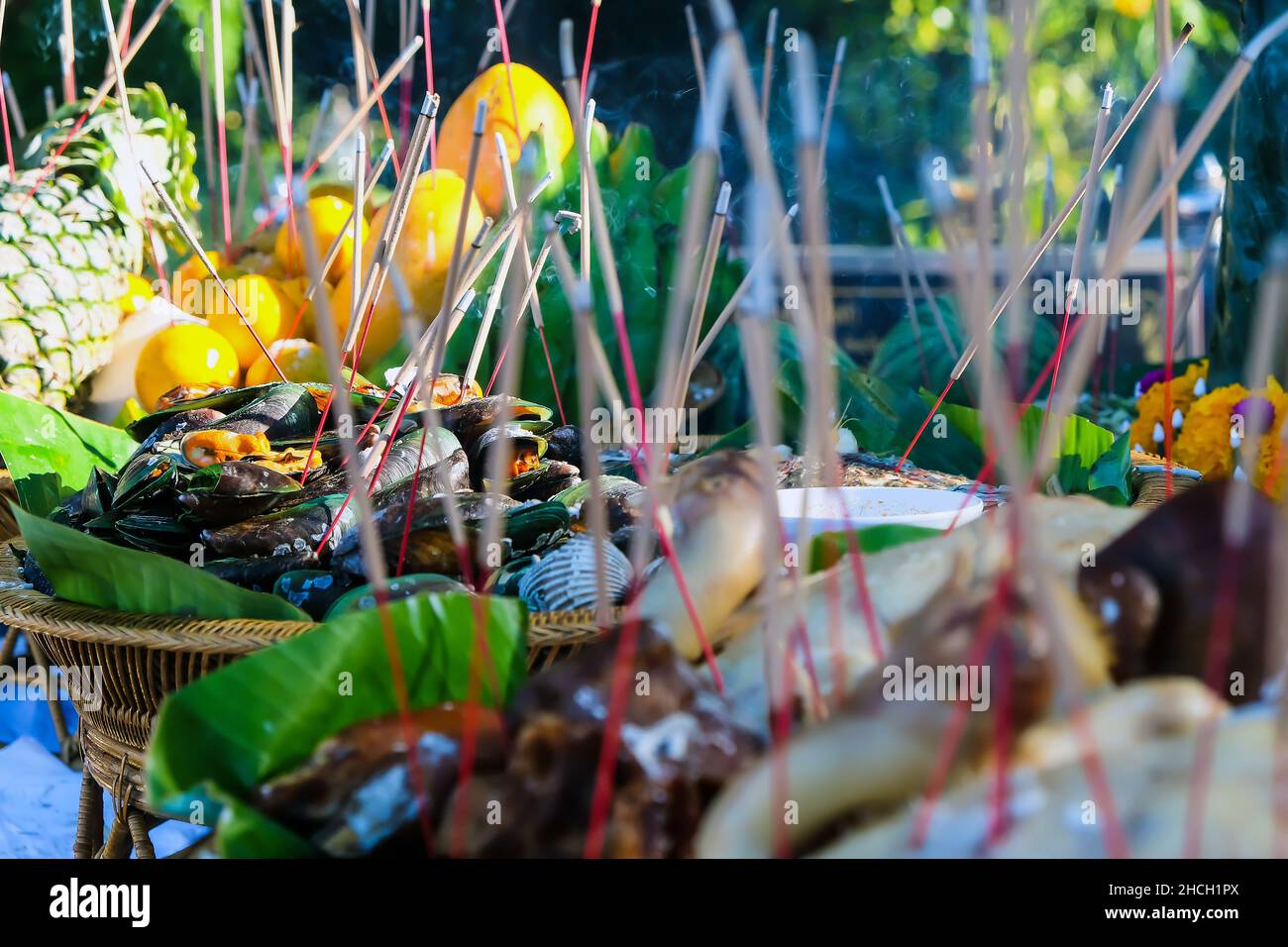 Offer sacrifices to one's anxestors, Close up Image of Sacrificial ...