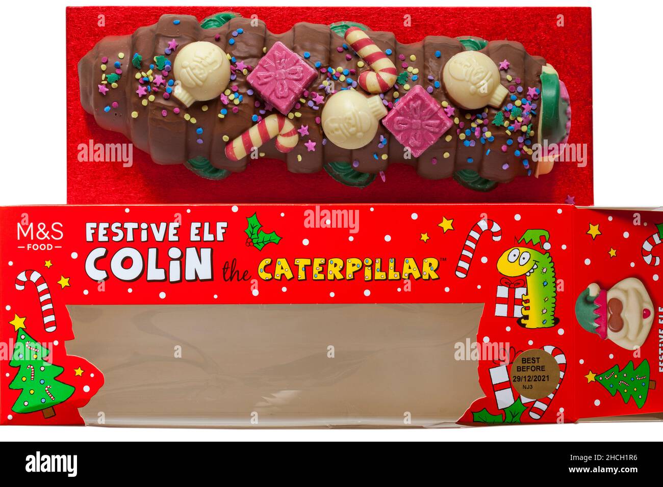 Festive Elf Colin the Caterpillar cake from M&S removed from box set on ...