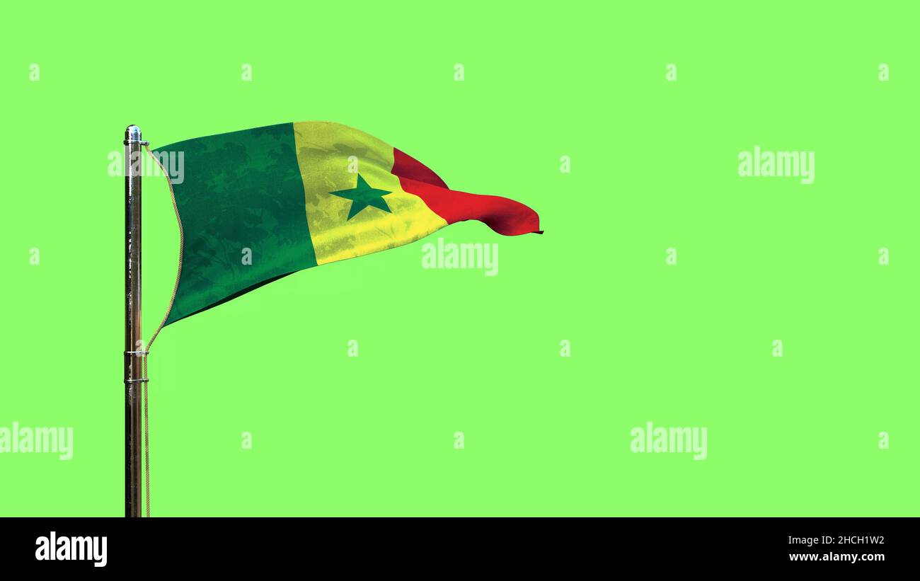 Senegal flag on green screen hi-res stock photography and images - Alamy