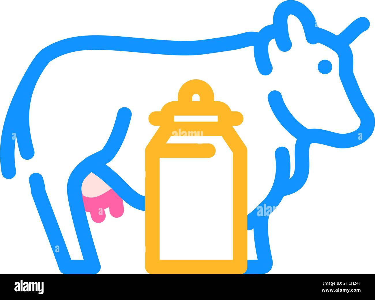 cow and milk color icon vector illustration Stock Vector Image & Art ...