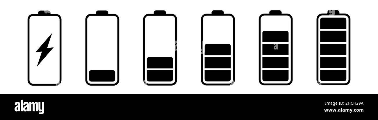 Battery charge level icon set Stock Vector Image & Art - Alamy