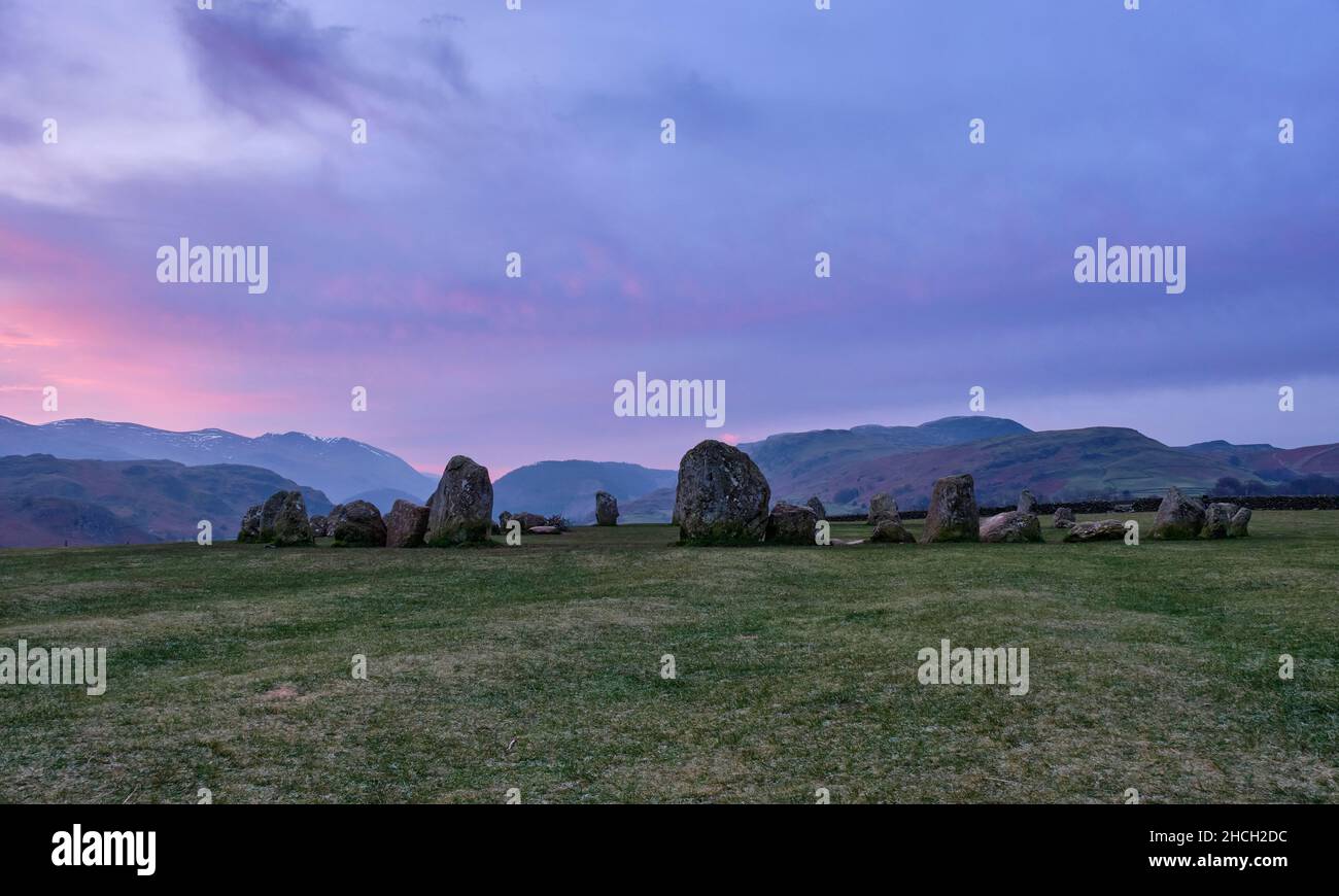 Castlerigg Stone Circle, Keswick, Lake District, Cumbria Stock Photo ...