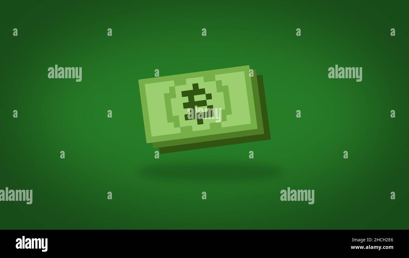 Pixel 8 bit Bitcoin money - high res 4k wallpaper Stock Photo - Alamy