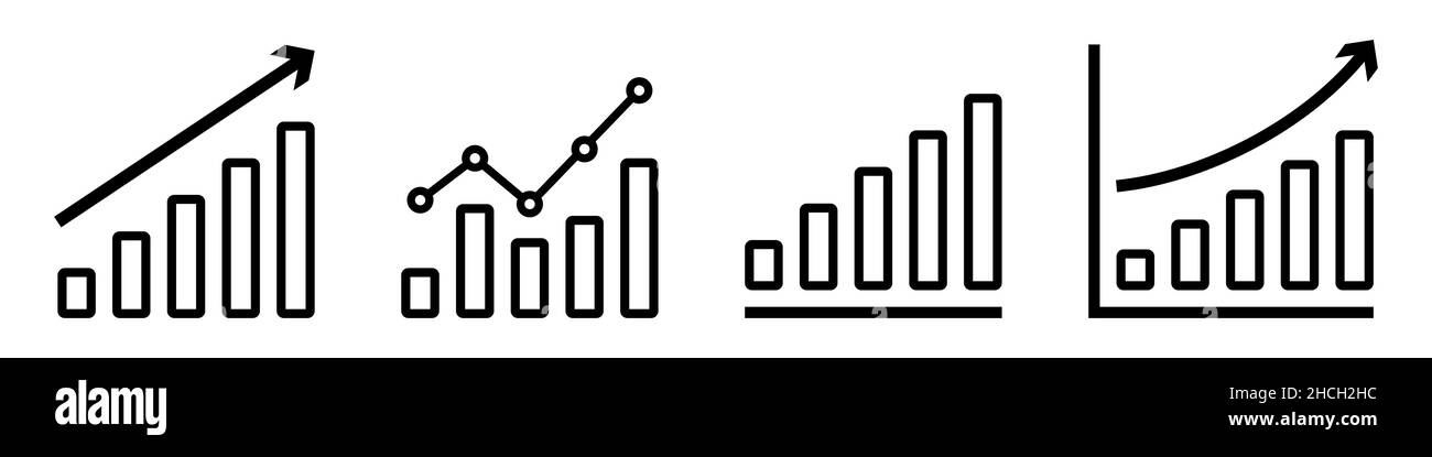 Graph icon set simple design Stock Vector Image & Art - Alamy