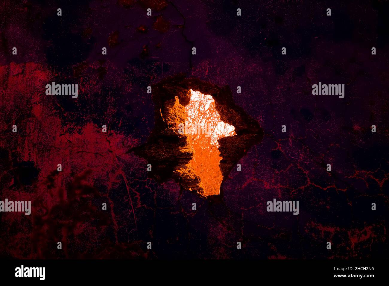 The exit to weird world fantasy. A gloomy underground world of ...