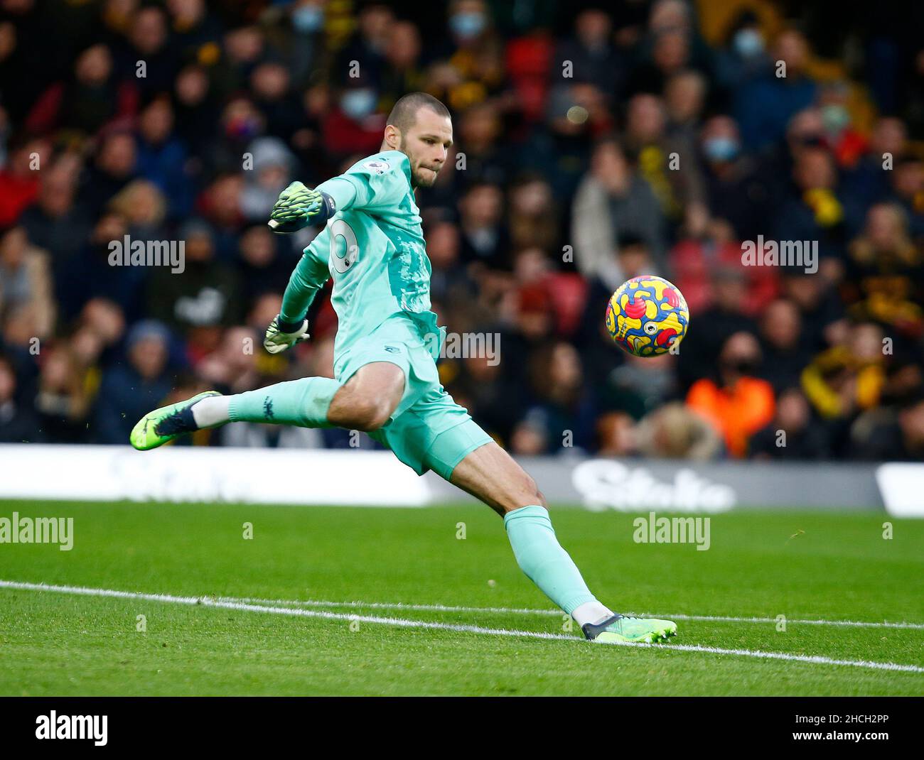 WATFORD, ENGLAND - DECEMBER 28: Daniel Bachmann of Watford during ...