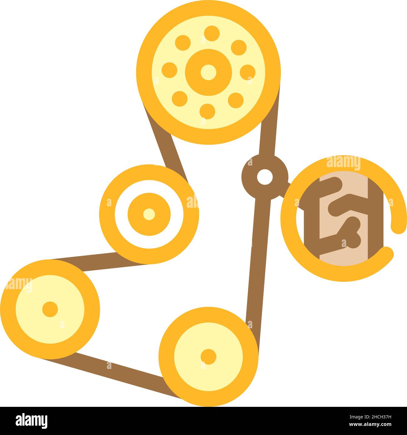 timing belt replacement color icon vector illustration Stock Vector ...