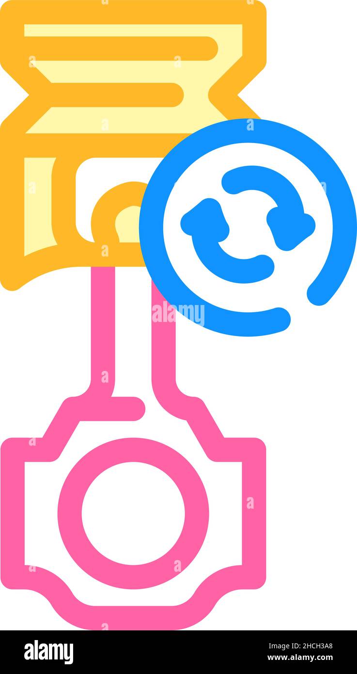 replacing piston color icon vector illustration Stock Vector Image ...