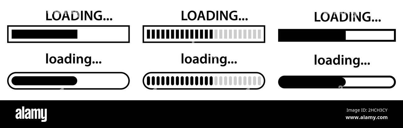 Loading bar icon set simple design Stock Vector Image & Art - Alamy Loading bar icon set simple design Stock Vector Image & Art - Alamy