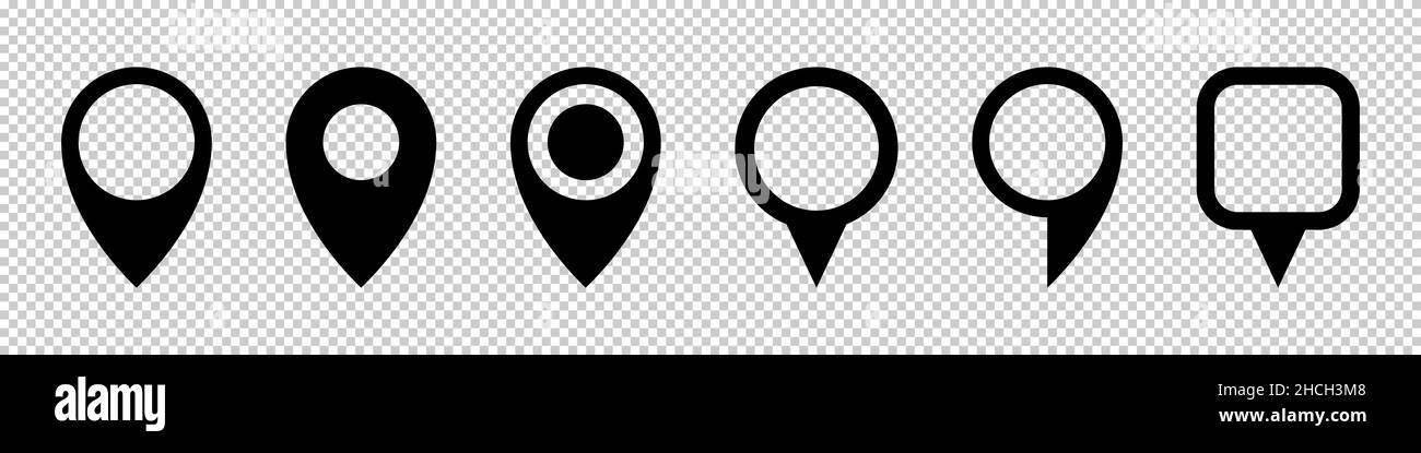Pin map icon set simple design Stock Vector Image & Art - Alamy