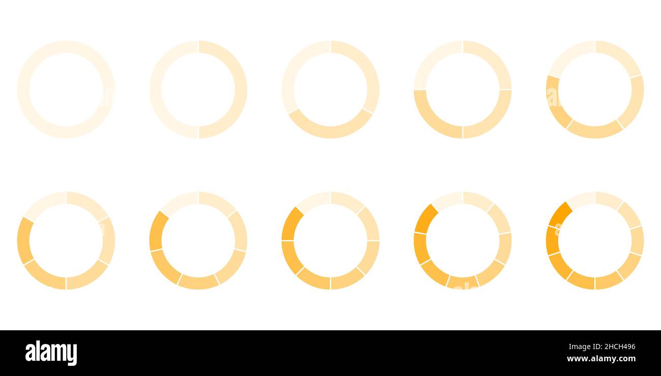 Circle section graph set Stock Vector Images - Alamy