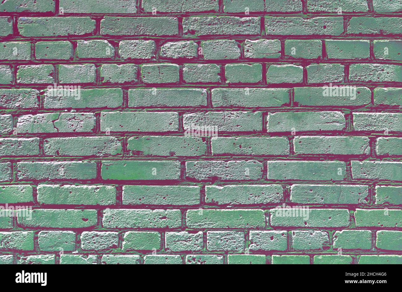 a green toned brick wall texture background, bricks Stock Photo - Alamy