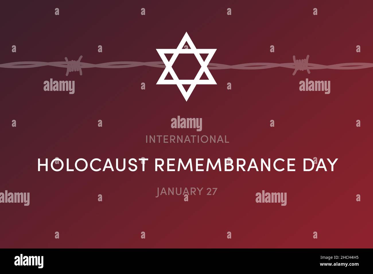 International Holocaust Remembrance Day illustration. Jewish star with ...