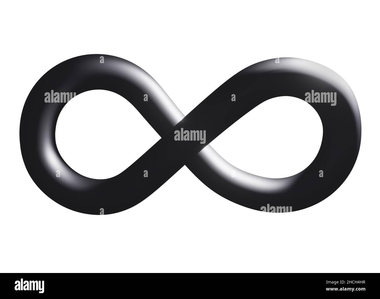 3d black Infinity sign or symbol, 3d rendering Stock Photo - Alamy