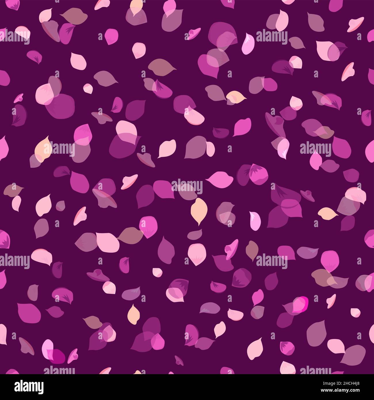 Pink flower petals. Seamless background. Vector illustration Stock ...