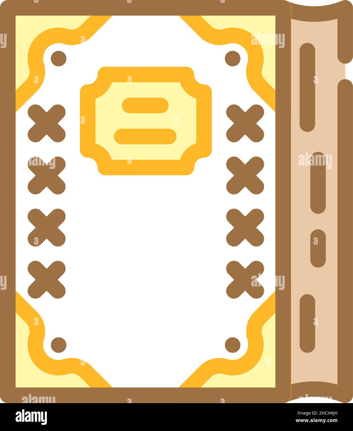 diary with gold inserts color icon vector illustration Stock Vector ...