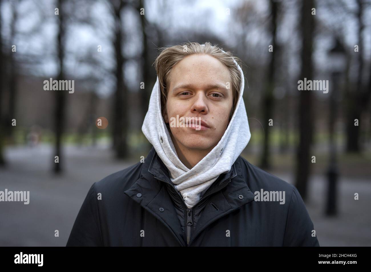 Swedish actor Valter Skarsgard (Swedish: Valter Skarsgård) photographed ...