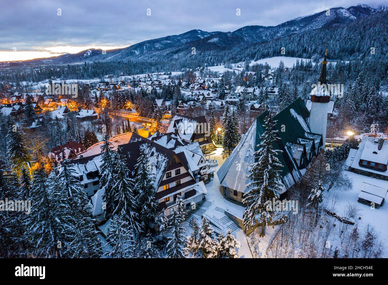 Winter in Zakopane Polish Tatra Mountains Podhale Region Stock Photo ...