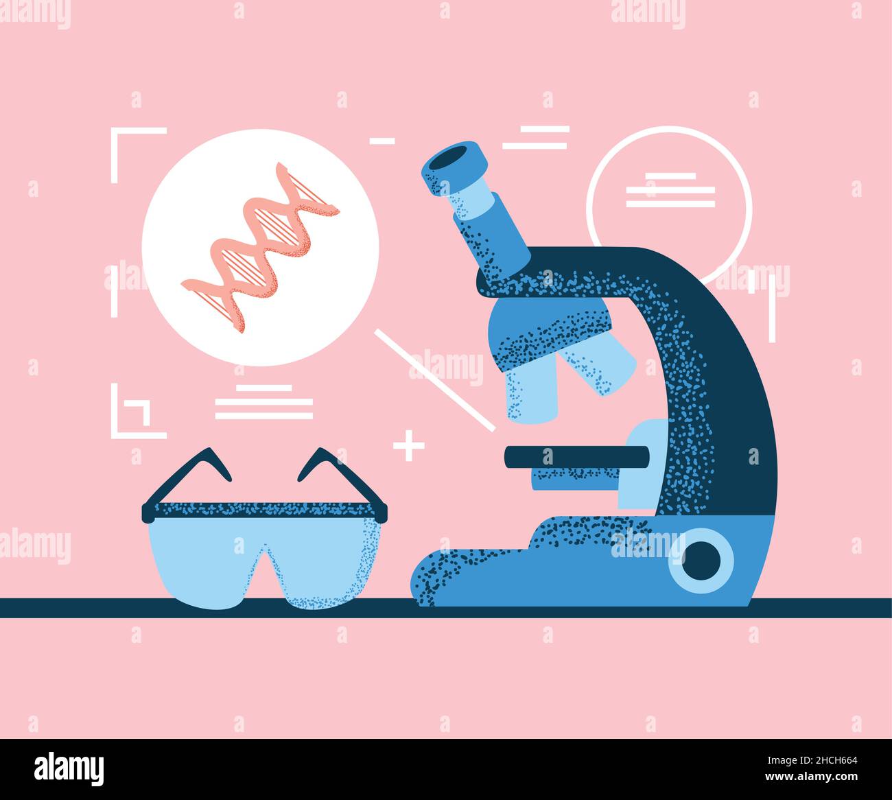 DNA microscope laboratory Stock Vector Image & Art - Alamy
